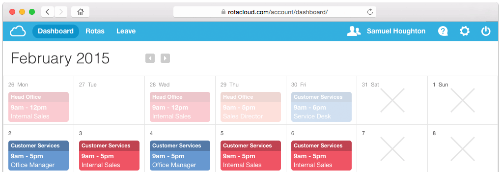 Online Rota Management Software - RotaCloud